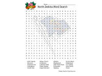 North Dakota Word Search Worksheet by Teach Simple