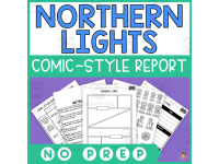 Northern Lights Comic-Style Report (Aurora Borealis) by Teach Simple
