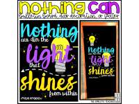 Nothing Can Dim the Light Maya Angelou Bulletin Board Kit, Door ...