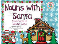 Nouns with Santa Task Cards by Teach Simple