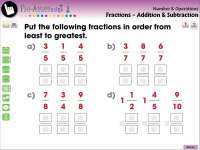 Number & Operations: Fractions - Addition & Subtraction - Pre ...