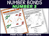Number Bonds for 3 Worksheets by Teach Simple