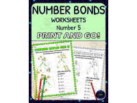Number Bonds for 5 Worksheets by Teach Simple