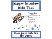 Number Detective Math Tiles: Middle School Pack Freebie by Teach Simple