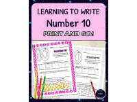 Number Formation Practice Worksheets - Learning to Write Number 10 by ...