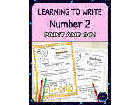 Number Formation Practice Worksheets - Learning to Write Number 2 by ...