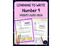 Number Formation Practice Worksheets - Learning to Write Number 9 by ...