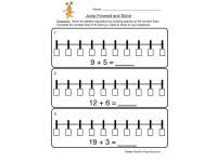 Number Line Jump Forward and Solve Worksheet by Teach Simple