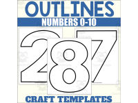 Number Outlines 0-10 by Teach Simple