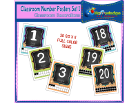 Number Posters Set 1 - Classroom Decorations - EBOOK by Teach Simple