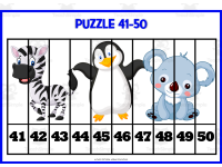 NUMBER PUZZLES "1-100" - SAFARI THEME by Teach Simple