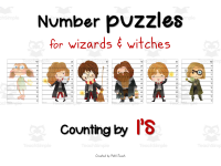 NUMBER PUZZLES for wizards - counting by 1s by Teach Simple
