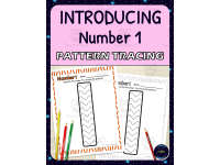 Number Recognition Worksheets | Pattern Tracing Activity | Number 1 by ...