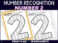 Number Recognition Worksheets | Pattern Tracing Activity | Number 2 by ...