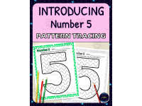 Number Recognition Worksheets | Pattern Tracing Activity | Number 5 by ...