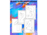 Number Symbol Representation Cards Set A4 by Teach Simple