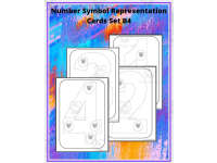 Number Symbol Representation Cards Set B4 by Teach Simple