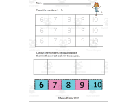 Numbers 6-10 Practice Worksheet Pack by Teach Simple