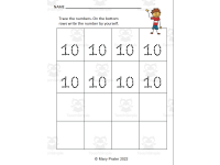 Numbers 6-10 Practice Worksheet Pack by Teach Simple