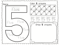 Numbers Worksheet 1-10 BTS Theme by Teach Simple