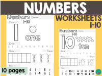 Numbers Worksheets 1-10 by Teach Simple