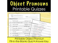 OBJECT PRONOUNS - Fill-in-the-Blanks Activities - Digital and Print ...