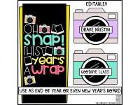 Oh Snap This Year's a Wrap End of Year Bulletin Board Kit, Door ...