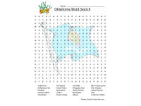 Oklahoma Word Search Worksheet by Teach Simple