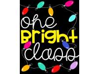 One Bright Class Christmas Lights Bulletin Board Kit, Door Decoration ...