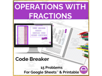 Operations with Fractions Activity | Add Subtract Multiply Divide Code ...