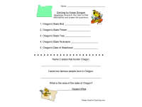 Oregon Worksheet by Teach Simple