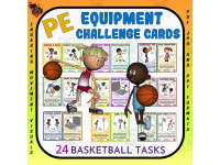 PE Equipment Challenge Cards: Basketball Tasks by Teach Simple