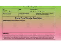 PE Lesson Plan Template by Teach Simple