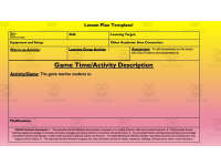 PE Lesson Plan Template by Teach Simple