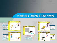 PE Skill Stations + Task Cards: Catching and Fielding by Teach Simple