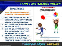 PE Skill Stations + Task Cards: Striking and Volleying by Teach Simple
