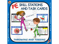 PE Skill Stations + Task Cards: Throwing and Tossing by Teach Simple