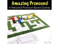 Personal Pronoun Board Game Incl. 200 Flash Cards, 10 Worksheets, and MORE! by Teach Simple