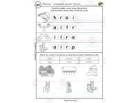 Phonics EAR, AIR, URE, ER Worksheets by Teach Simple
