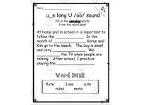 Phonics for 1st and 2nd Grade: Help Students Learn Long U Words: U_E ...