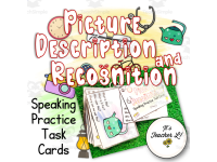 Picture Description and Recognition Speaking Task Card by Teach Simple