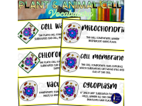Plant and Animal Cell Vocabulary Word Wall by Teach Simple