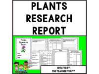Plants | Plant Research Report by Teach Simple