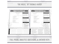 Poetry Activities for Ambiguity (w/ Thomas Hardy & 'The Walk') by Teach ...