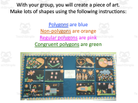 Polygons, Congruent, Regular, and Non-Polygons: Integrated Math and Art ...
