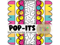 Pop-Its Bulletin Board Borders and Banner by Teach Simple