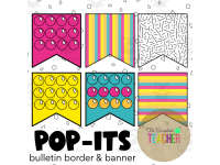 Pop-Its Bulletin Board Borders and Banner by Teach Simple