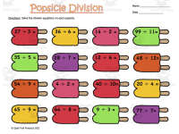 Popsicle Multiplication and Division Worksheets by Teach Simple