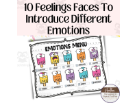 Popsicle Themed Feelings and Emotions Menu-- Feelings Chart For Kids by ...