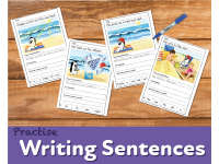 Practice Writing Sentences ‘Zoggy In The Sun’ (4-7 years) by Teach Simple